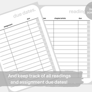 Printable Student Planner Gray Digital Student Planner Digital to Do ...