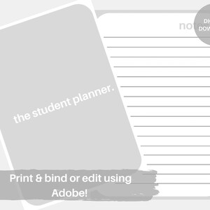 Printable Student Planner Gray Digital Student Planner Digital to Do ...