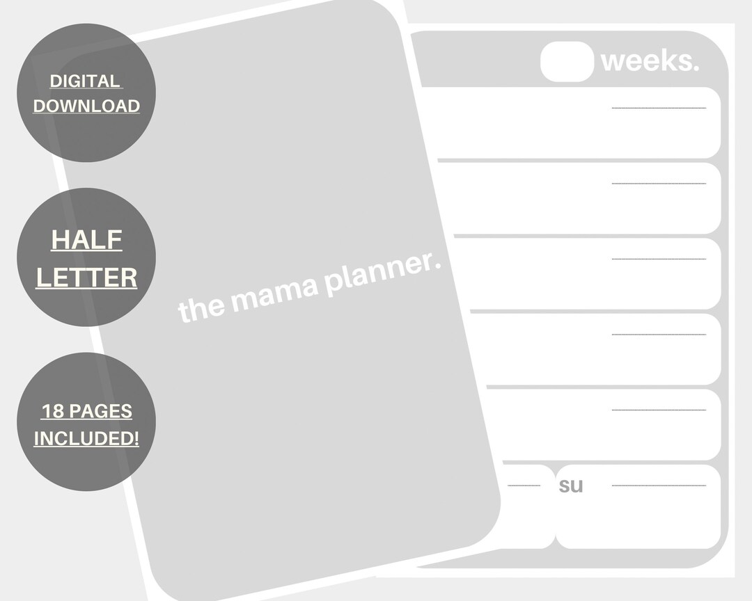 Mom Planner Template Digital Planner Printable Planner 2025 Planner ...