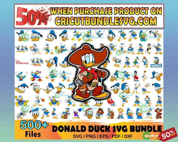 500 Donald Duck Svg Bundle Disney Svg Donald Duck Svg Walt | Etsy