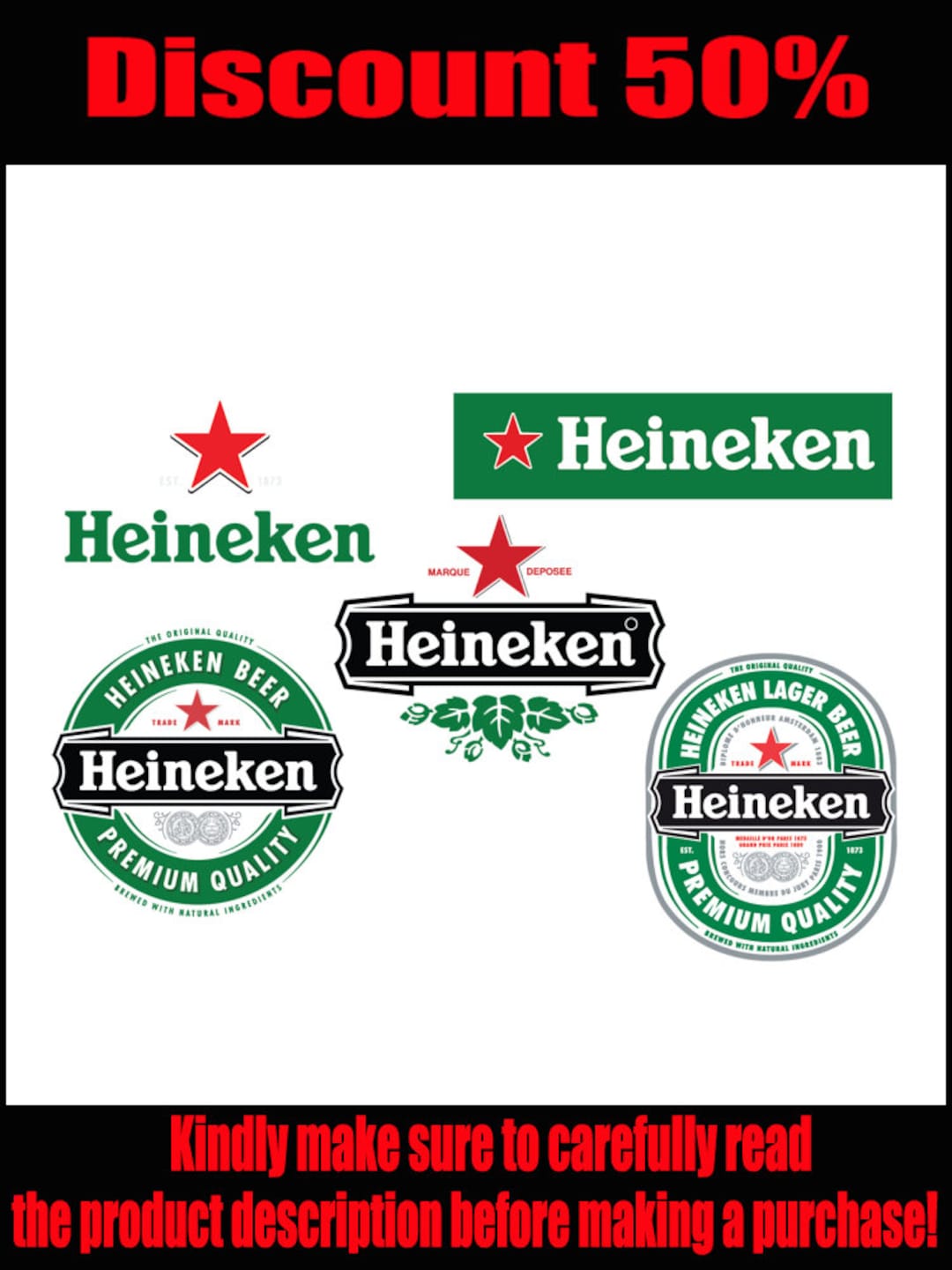 Heineken Beer Logo Bundle Svg, Trending Svg, Heineken Logo Svg ...