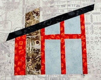 Mid Century Modern House Paper Piecing / Foundation - Etsy