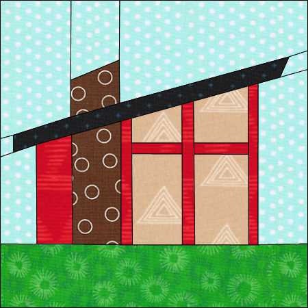 Mid Century Modern House Paper Piecing/ Foundation - Etsy