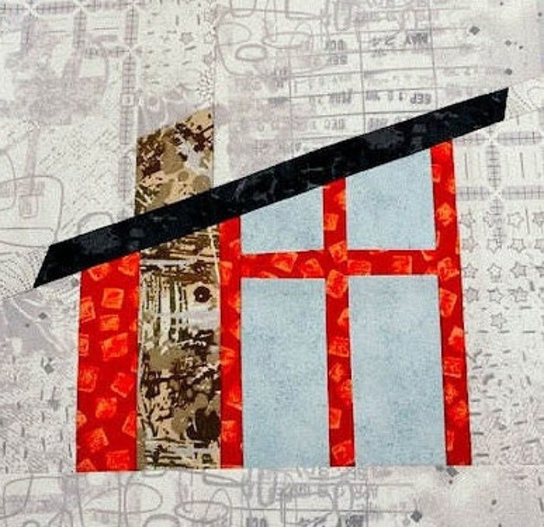 Mid Century Modern House Paper Piecing/ Foundation - Etsy