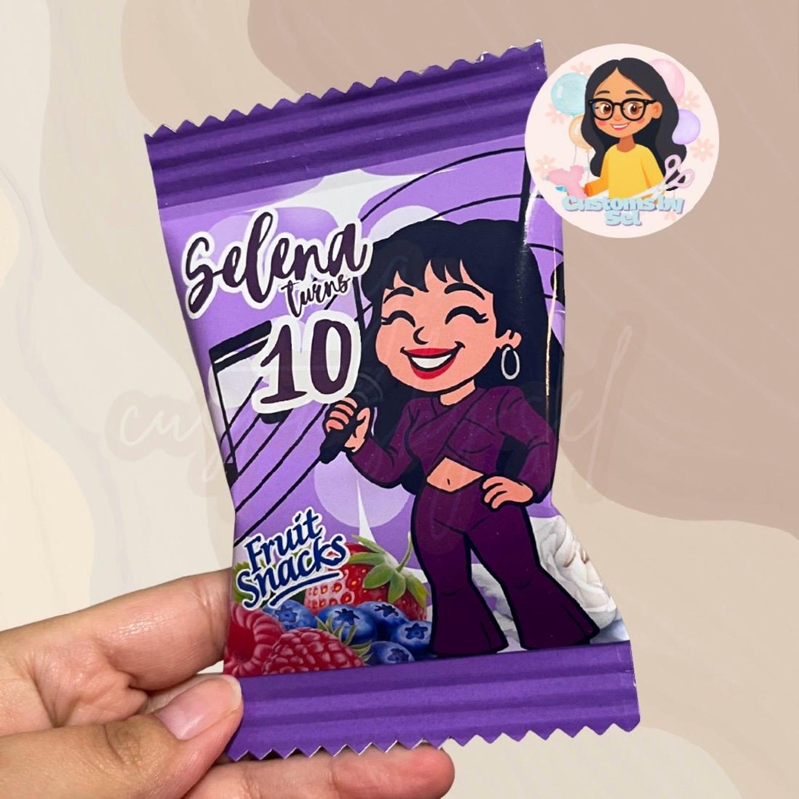 SELENA THEME FAVORS, Selena Party Theme, Selena Fruit Snacks, Selena ...