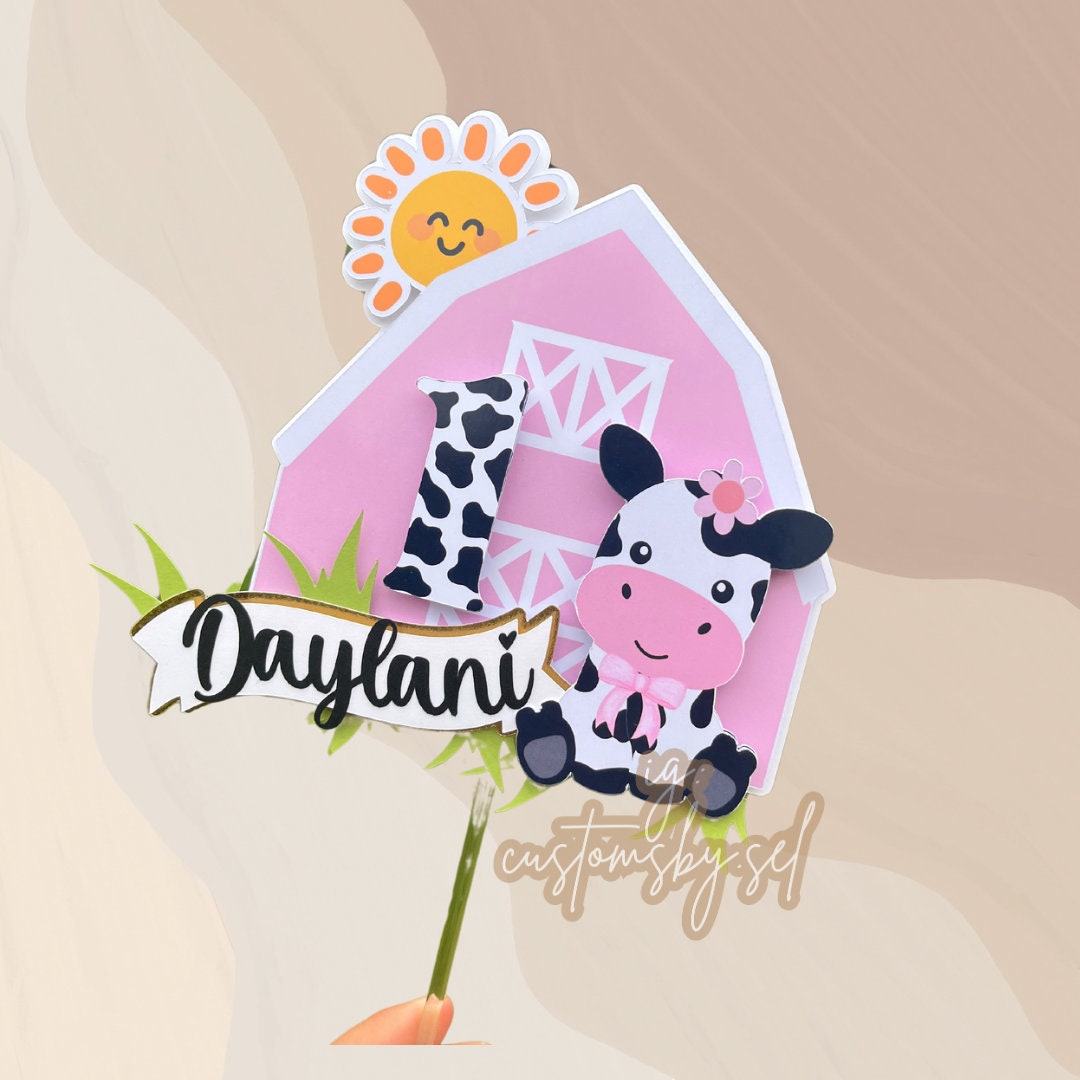 COW THEME TOPPER, Cow Theme Party, Cow Theme, Cow Cake Topper - Etsy