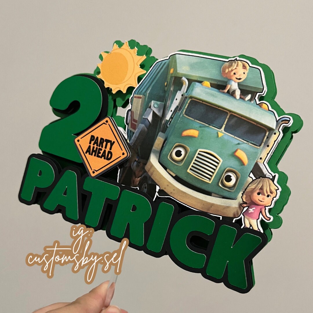 TRASH TRUCK TOPPER, Trash Truck Party, Trash Theme, Trash Truck Kids - Etsy