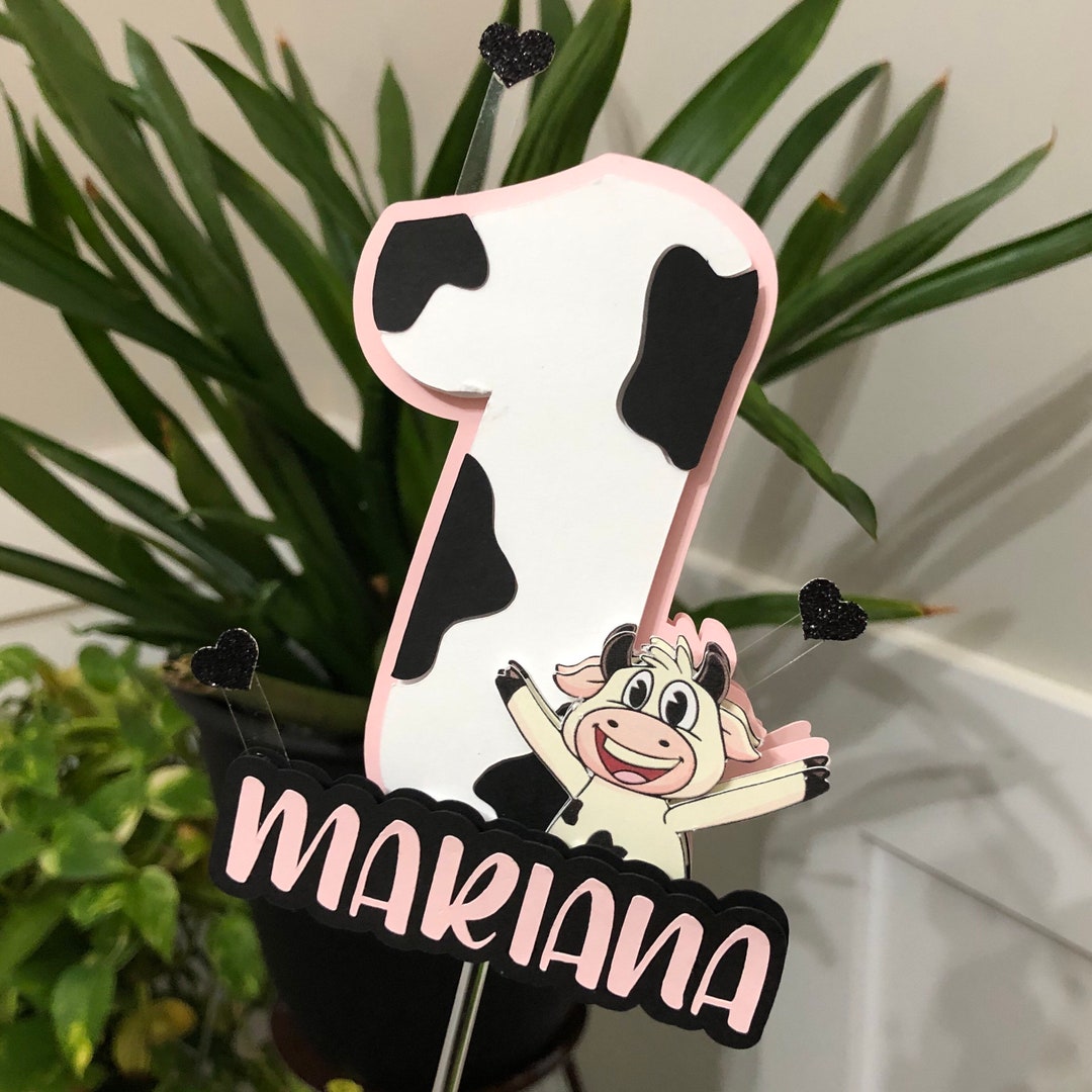 LA VACA LOLA Cake Topper, La Vaca Lola Party, La Vaca Lola 3D Topper ...