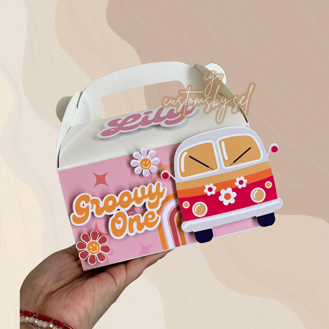 GROOVY ONE Gable Box, Groovy One, Girl First Birthday, First Birthday ...