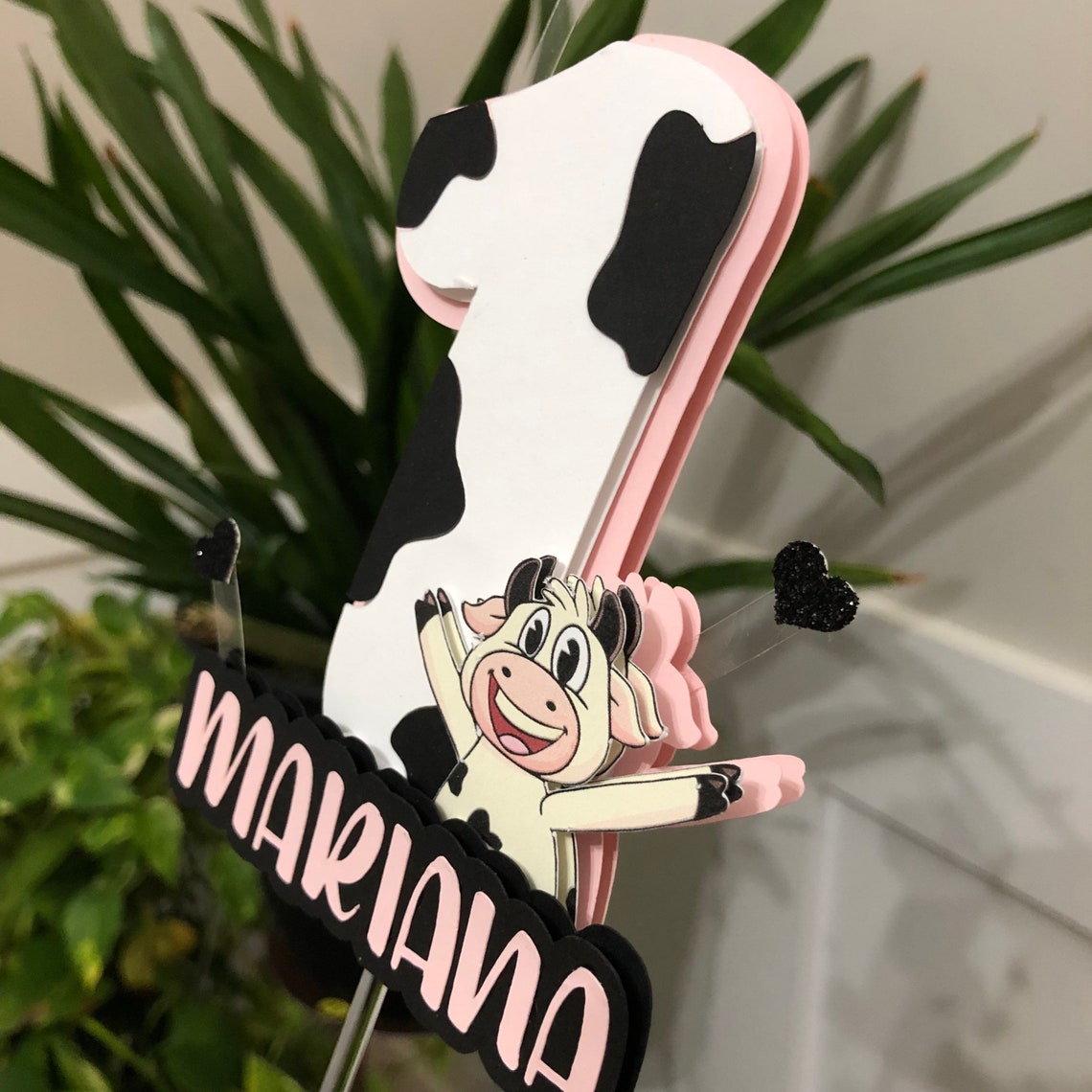 LA VACA LOLA Cake Topper, La Vaca Lola Party, La Vaca Lola 3D Topper ...