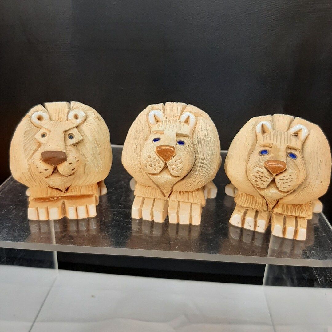 Artesania Rinconada LION 17 Wildlife Animal Uruguay Retired - Etsy