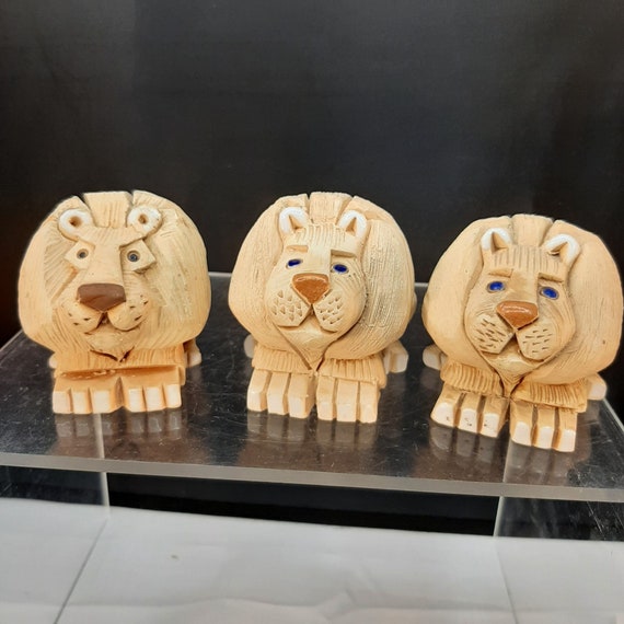 Artesania Rinconada LION 17 Wildlife Animal Uruguay Retired - Etsy