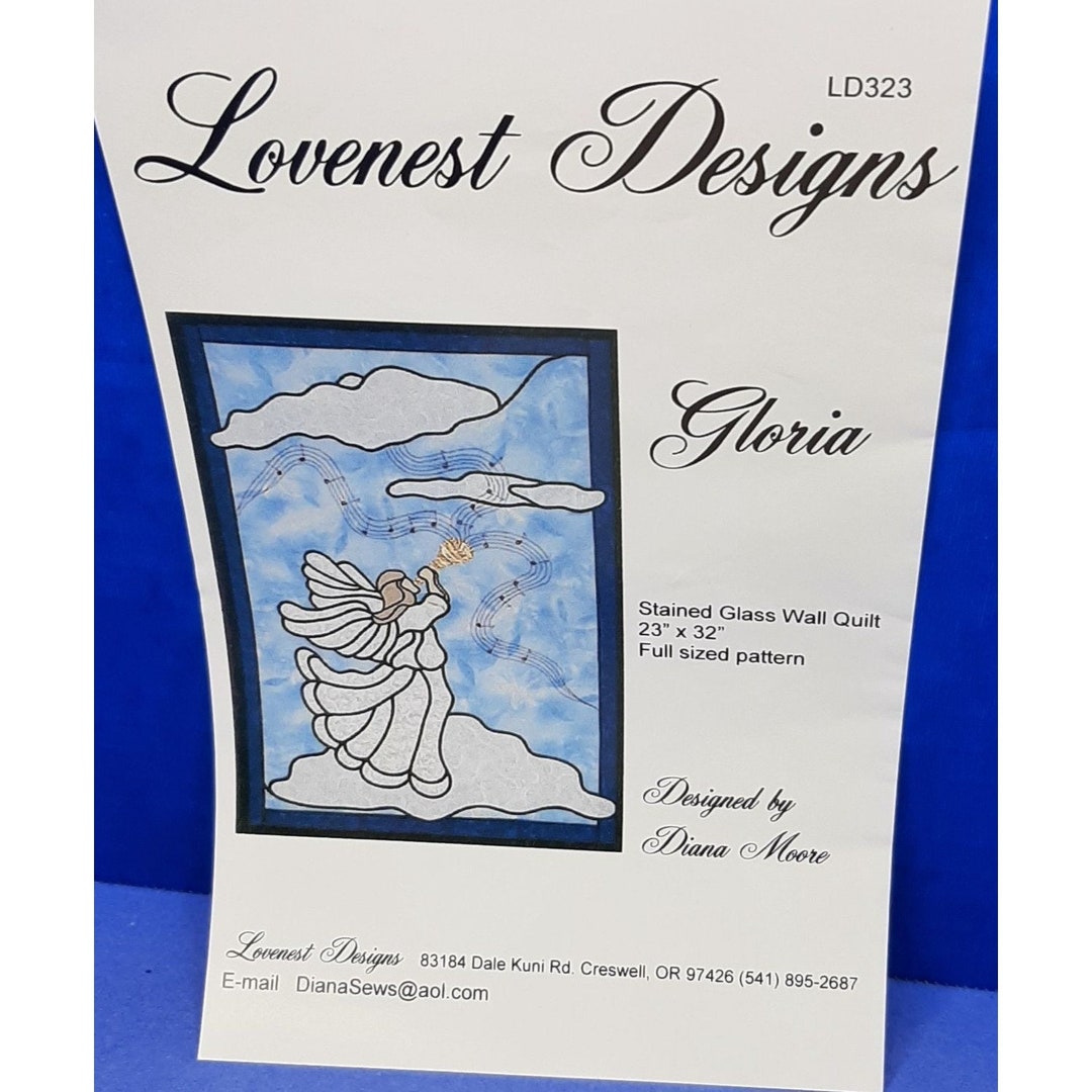 Lovenest Design Gloria Stained Glass Wall Quilt Pattern Diana - Etsy Lovenest Design Gloria Stained Glass Wall Quilt Pattern Diana - Etsy
