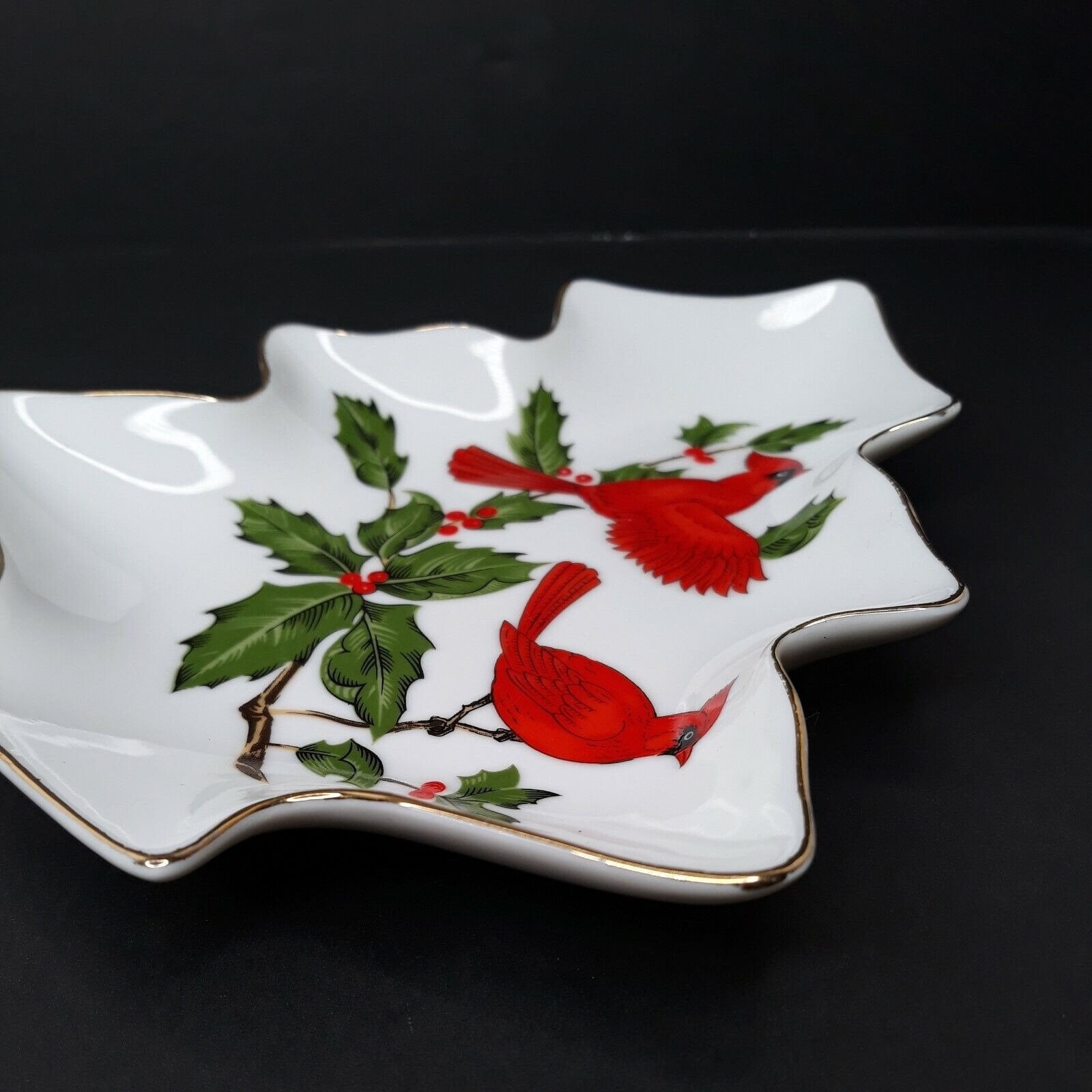 LEFTON Candy Dish Vtg 1984 Cardinal Christmas Tree Holiday - Etsy