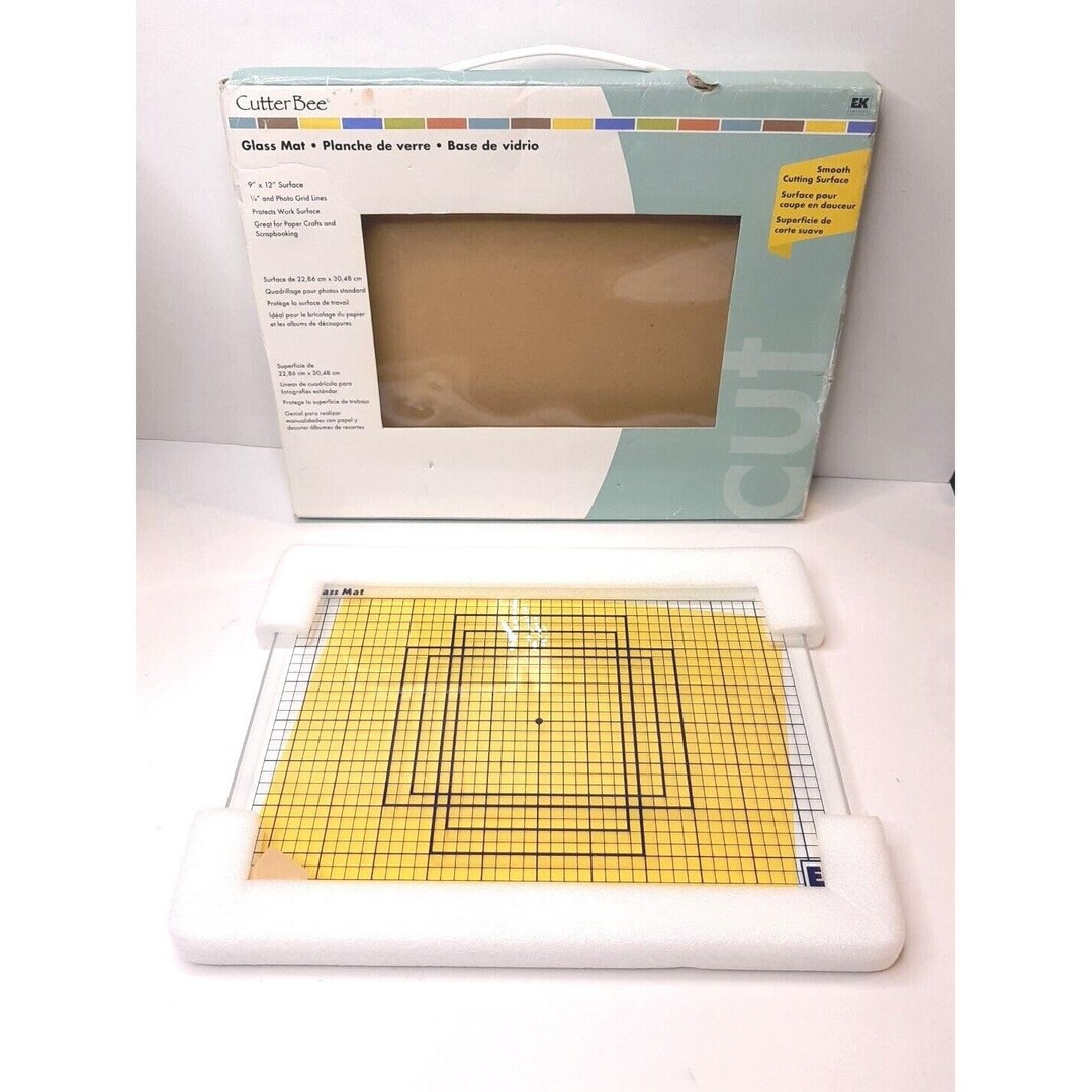 Glass Cutting Mat Scrapbook Craft Supplies Photo Grid Lines Clay New ...