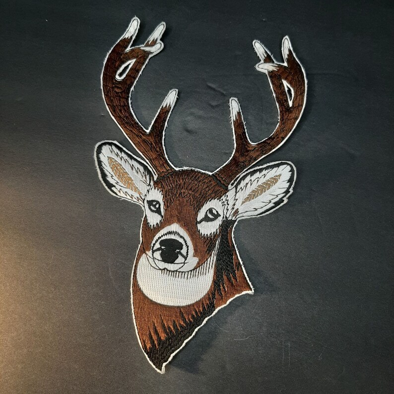 Deer Buck Applique Patch Large Antlers Jacket Hunter Nature - Etsy