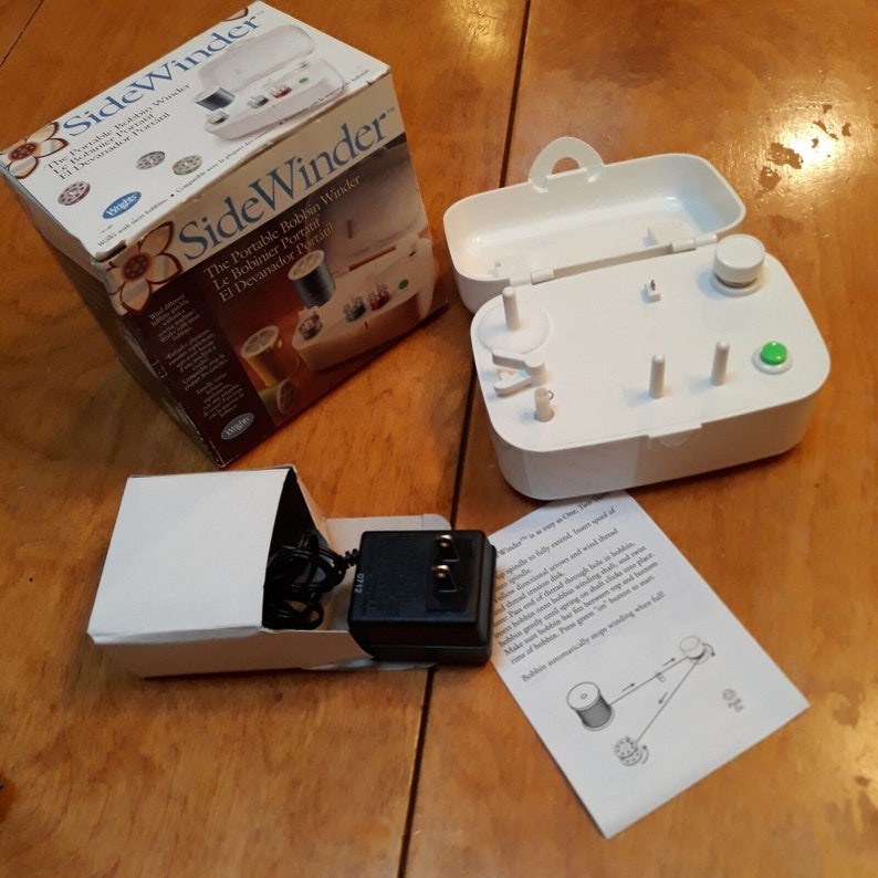 Wrights Sidewinder Portable Bobbin Winder Sewing Quilting Cord Box ...