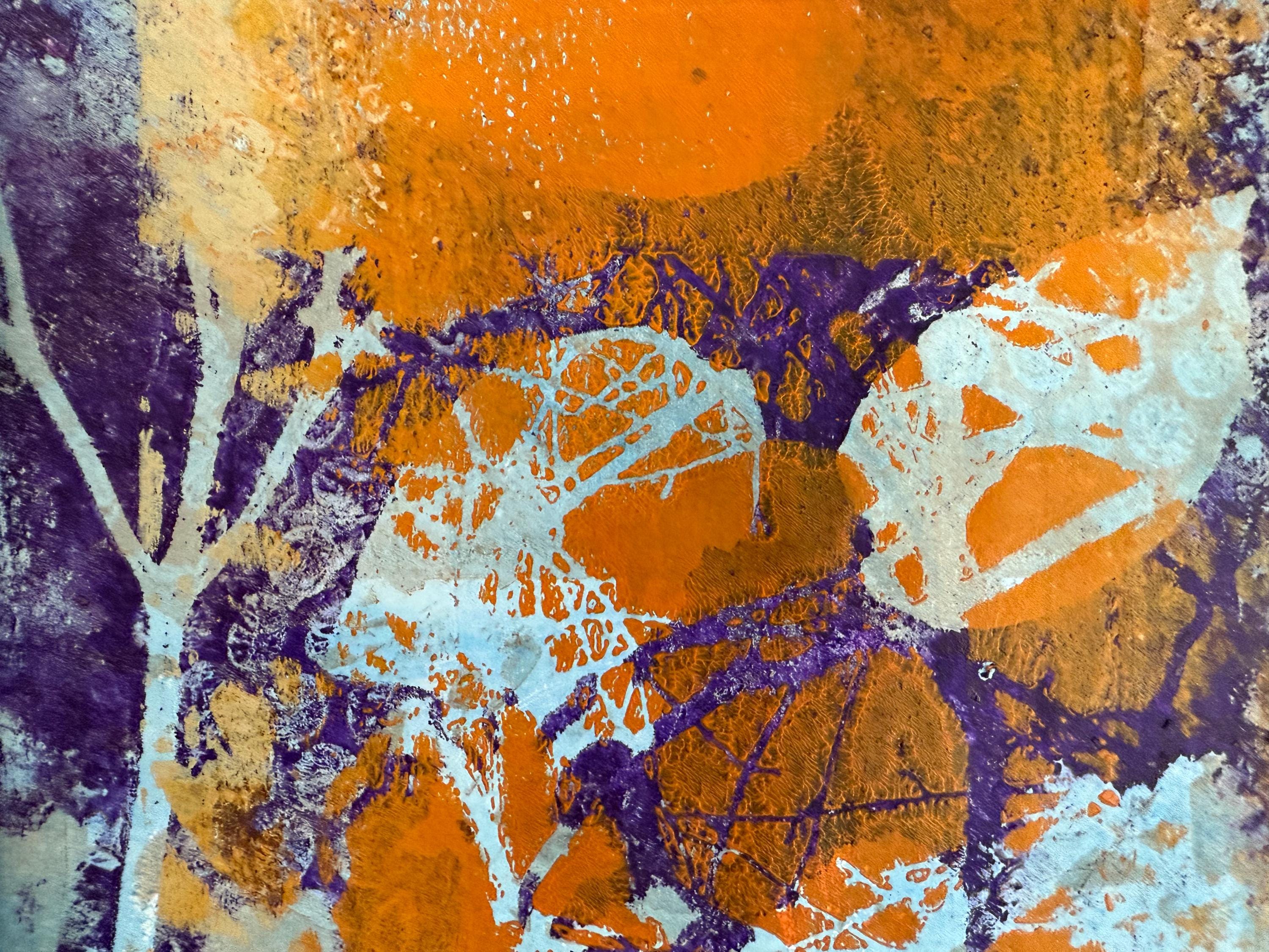 Blue Leaves, Original Geli Print - Etsy