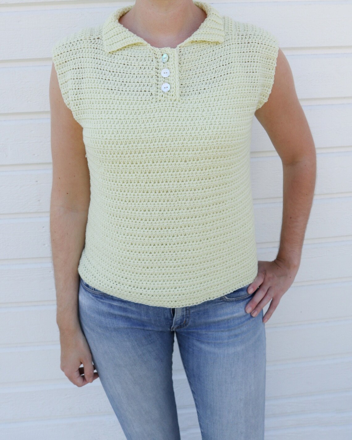 Crochet Polo Top PDF Pattern - Summer Polo Top - Etsy