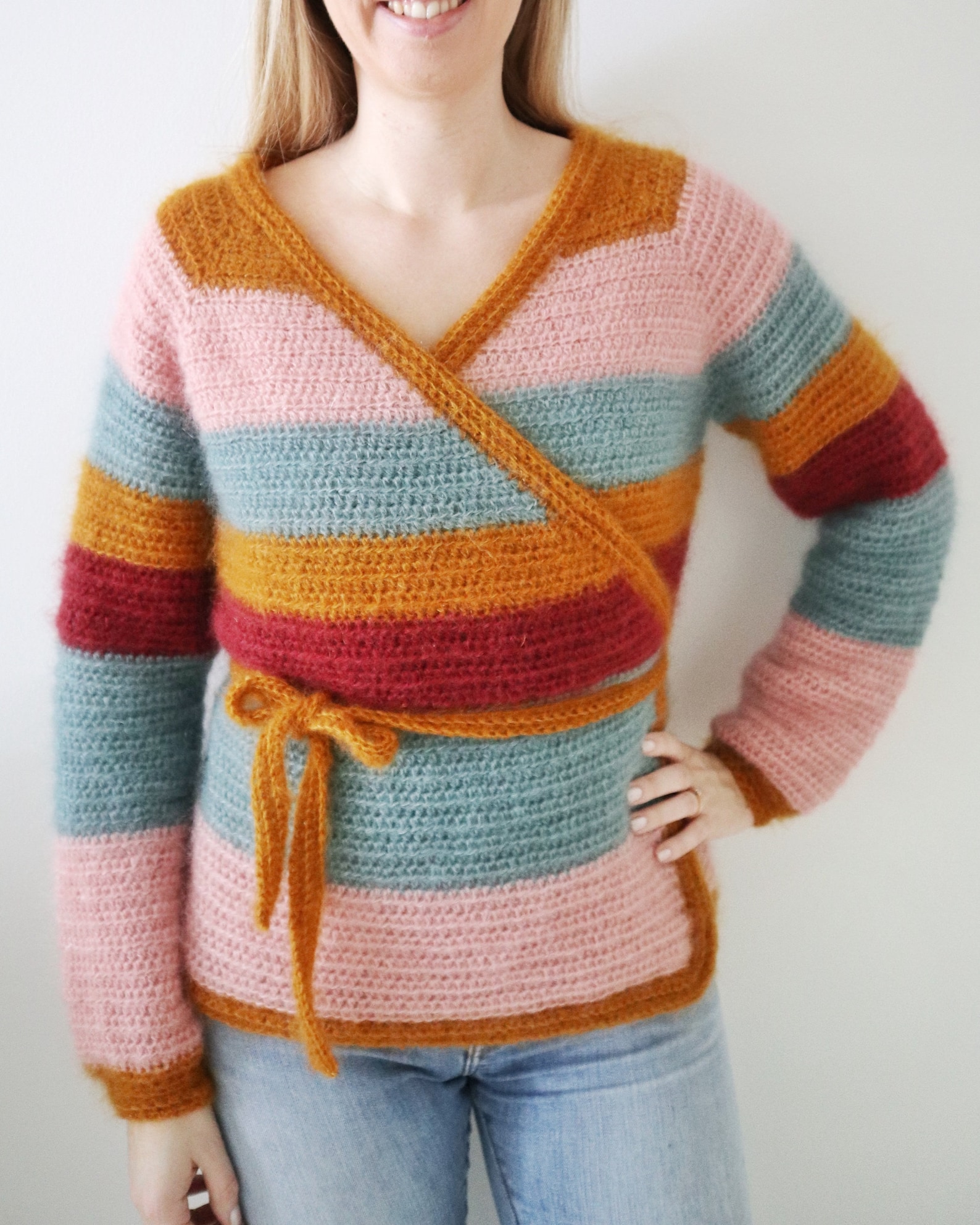 Crochet Wrap Cardigan Pattern PDF / Cosy Balloon Sleeve Wrap Cardigan ...
