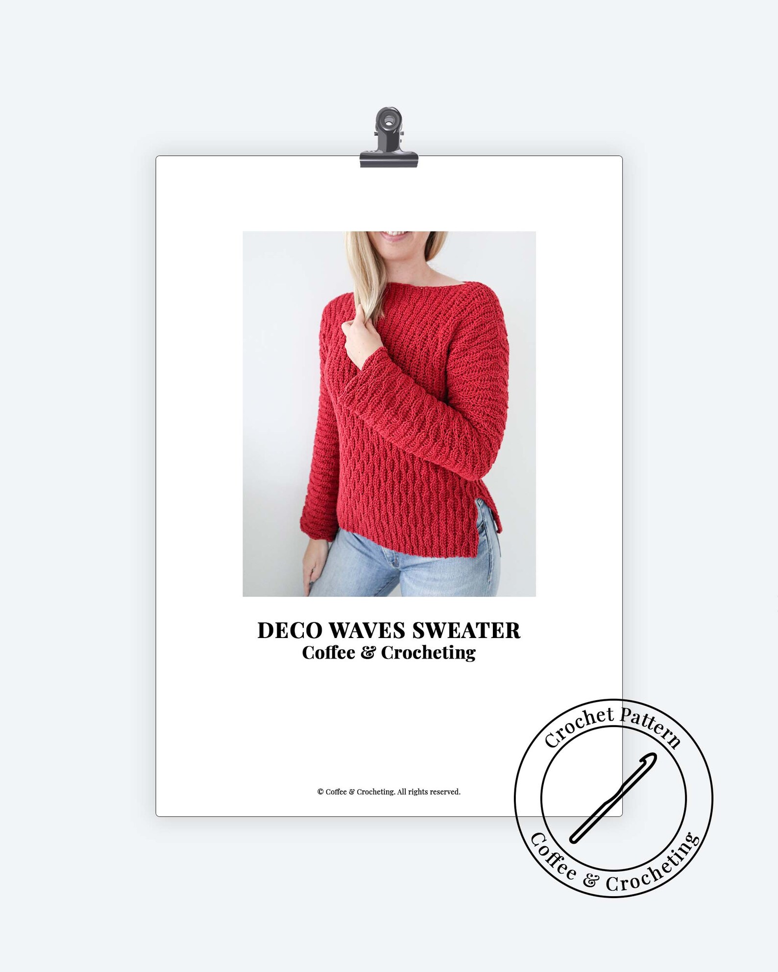 Crochet Sweater PDF Pattern - Deco Waves Sweater - Etsy
