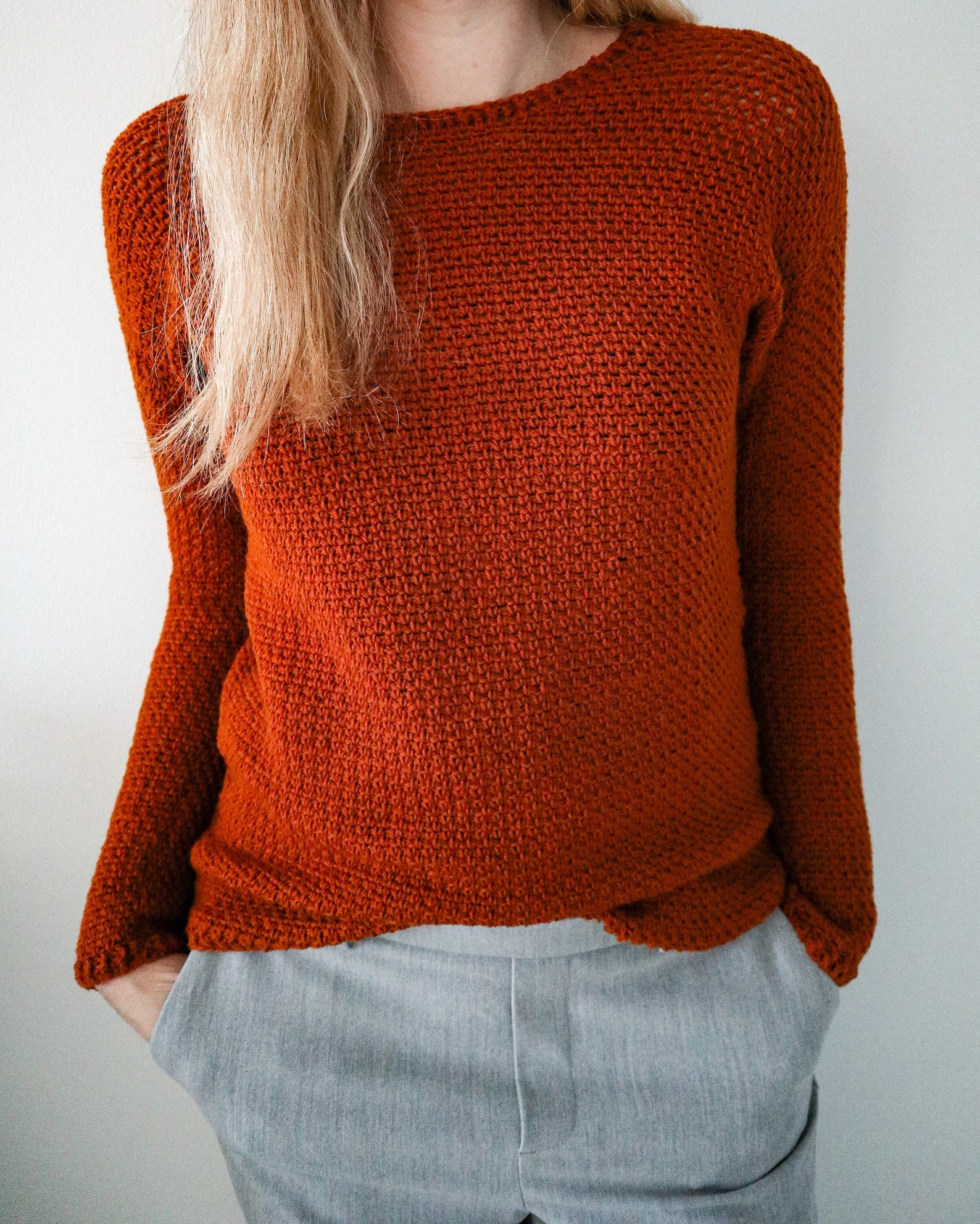 Crochet Sweater PDF Pattern - Chestnut Sweater. Cozy Sweater Instant ...