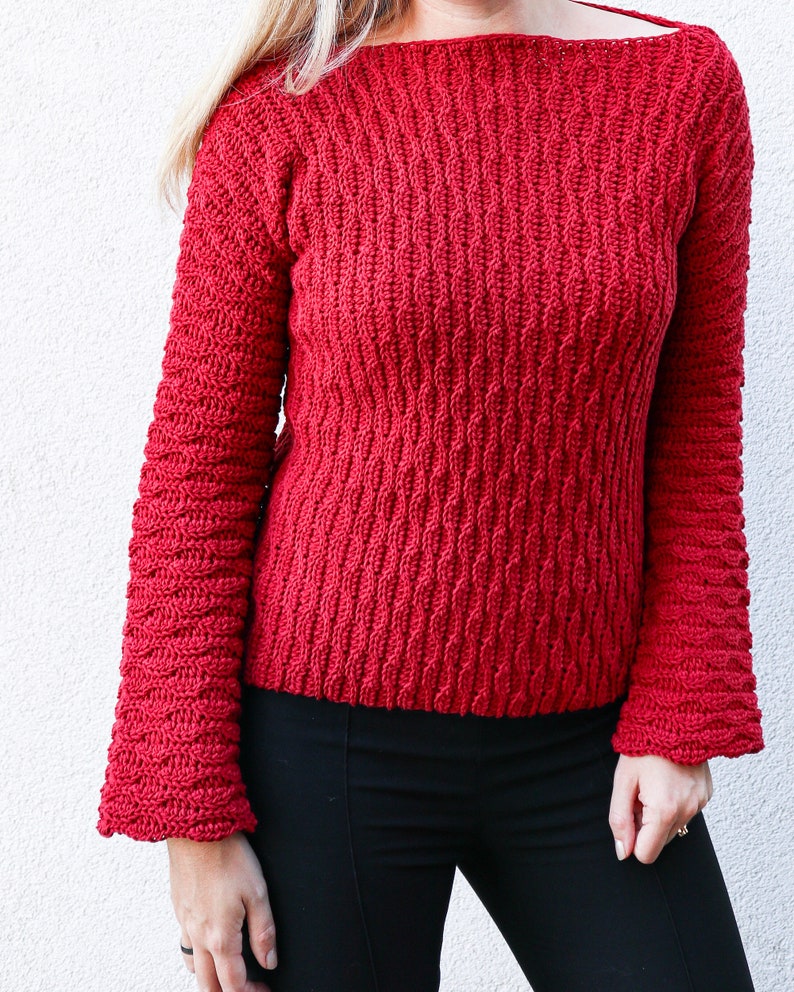 Crochet Sweater PDF Pattern - Deco Waves Sweater - Etsy