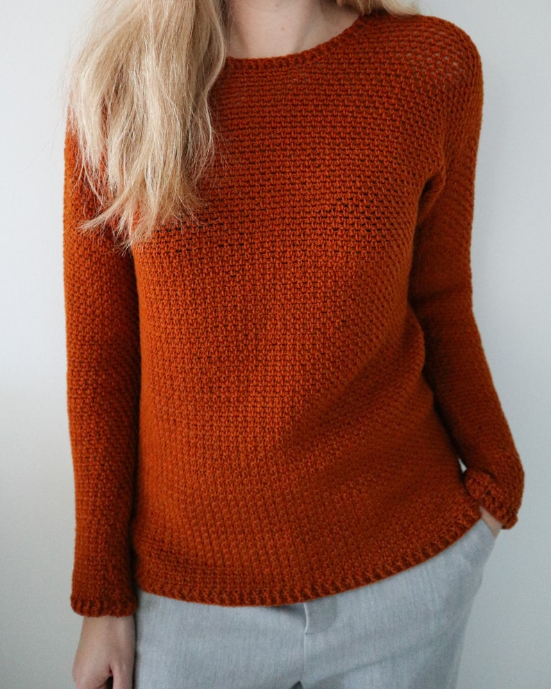 Crochet Sweater PDF Pattern - Chestnut Sweater. Cozy Sweater Instant ...