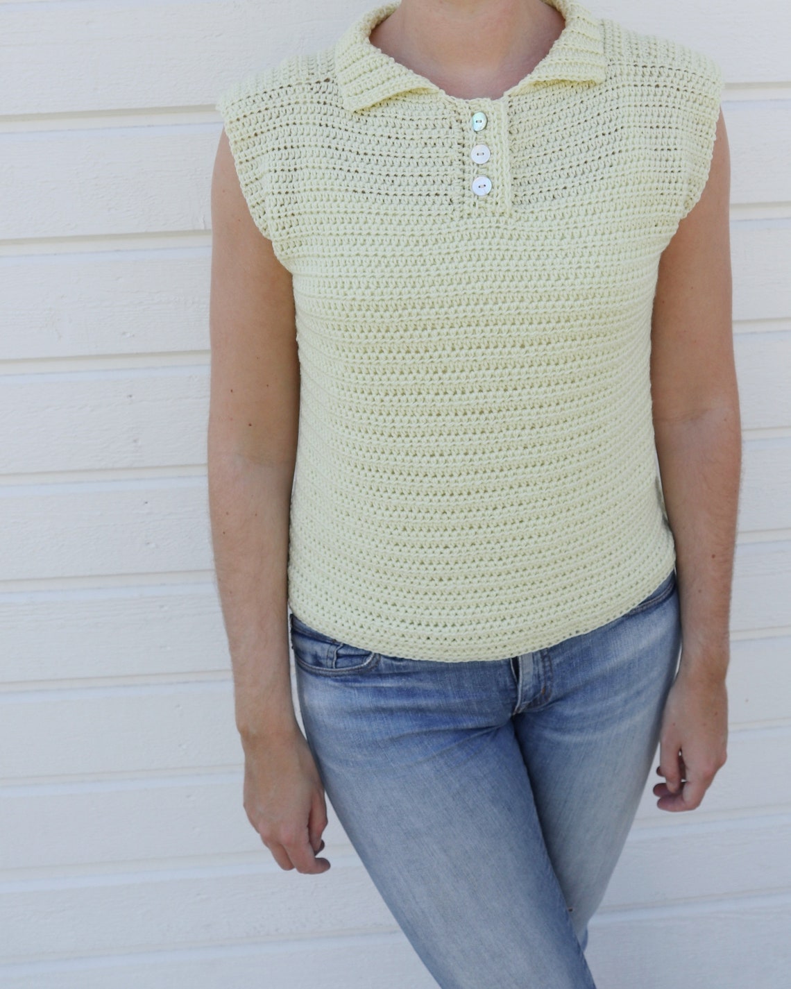 Crochet Polo Top PDF Pattern - Summer Polo Top - Etsy