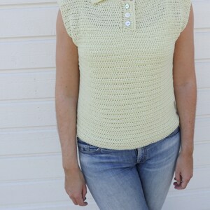 Crochet Polo Top PDF Pattern - Summer Polo Top - Etsy