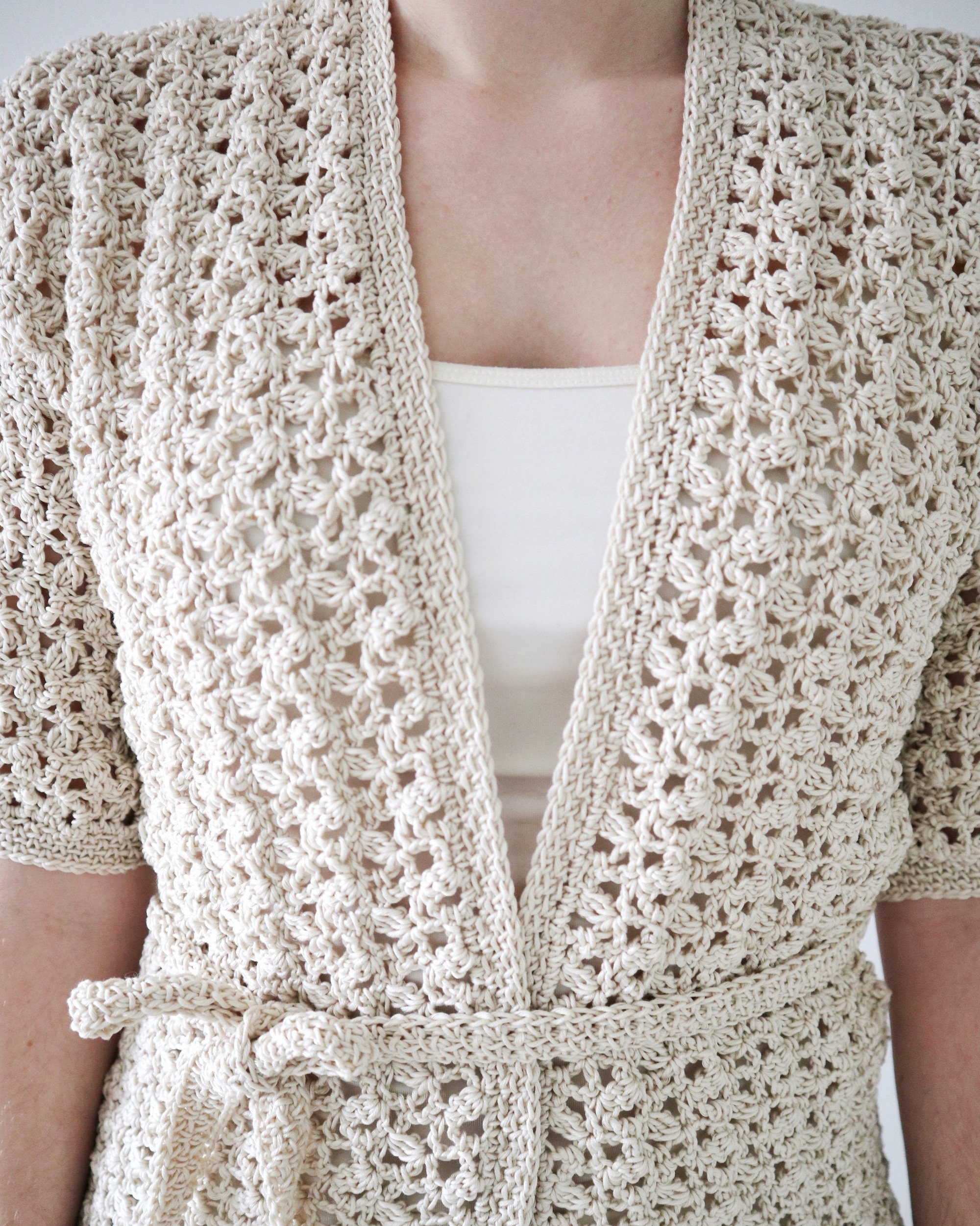 Crochet Summer Cardigan Pdf Pattern Summer Lace Breezy Women Etsy