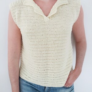 Crochet Polo Top PDF Pattern - Summer Polo Top - Etsy