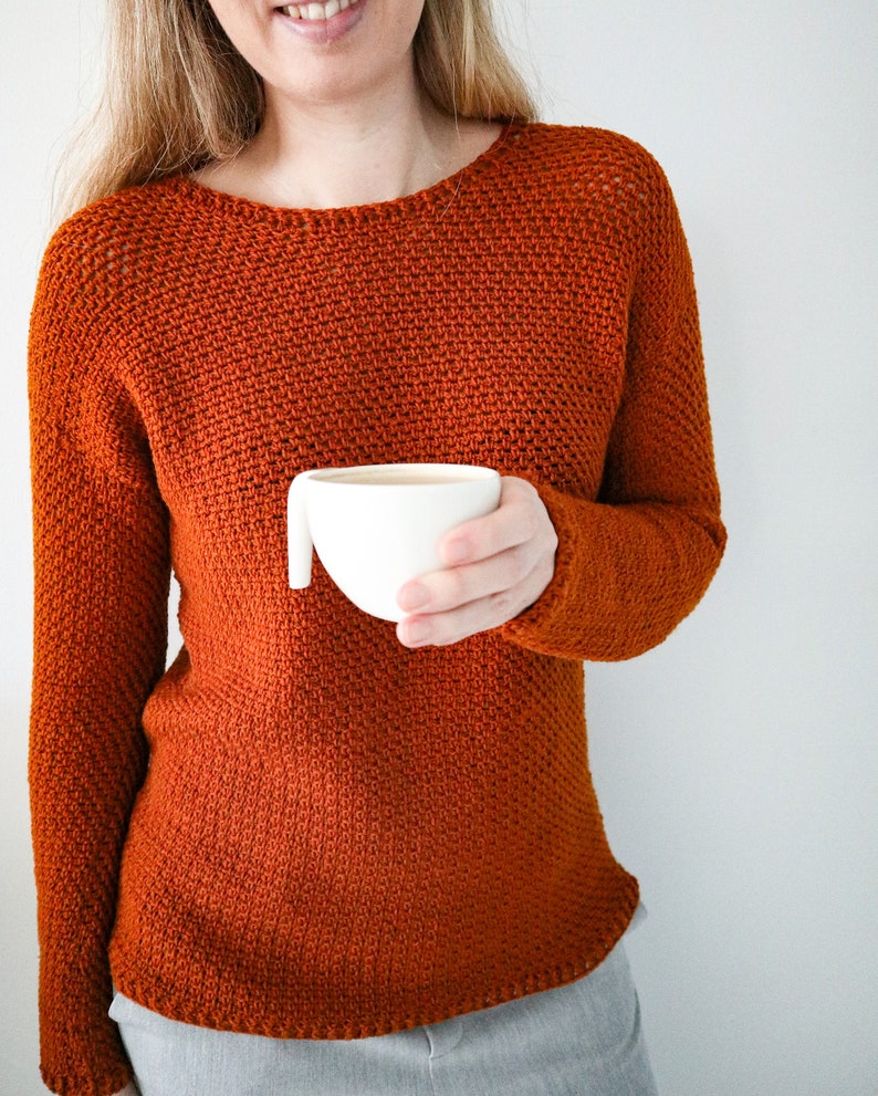 Crochet Sweater PDF Pattern - Chestnut Sweater. Cozy Sweater Instant ...