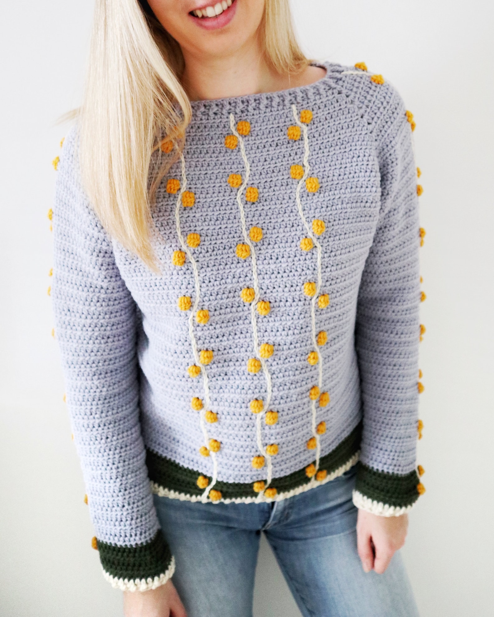 Crochet Raglan Sweater PDF Pattern Climbing Berries Raglan | Etsy