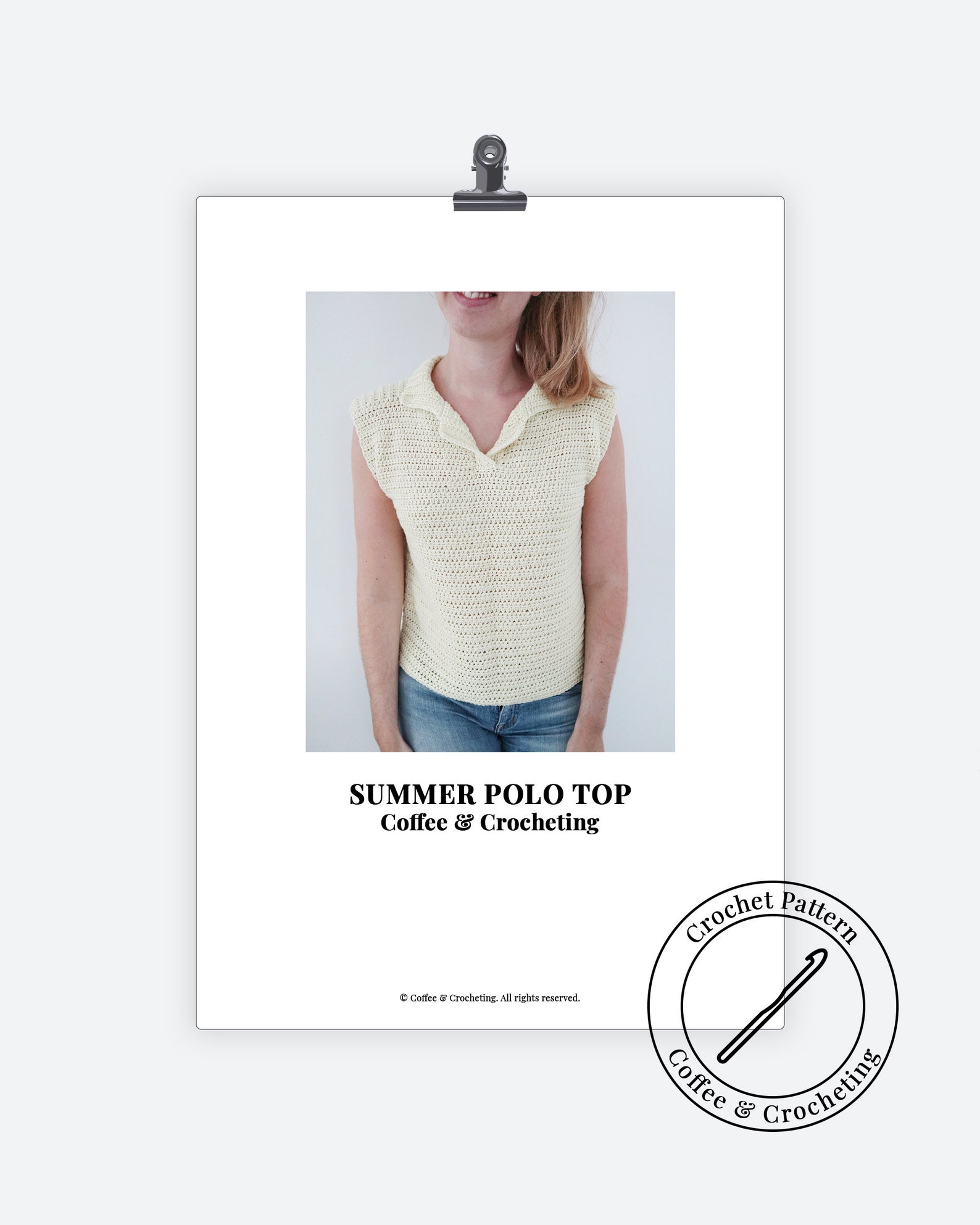 Crochet Polo Top PDF Pattern - Summer Polo Top - Etsy