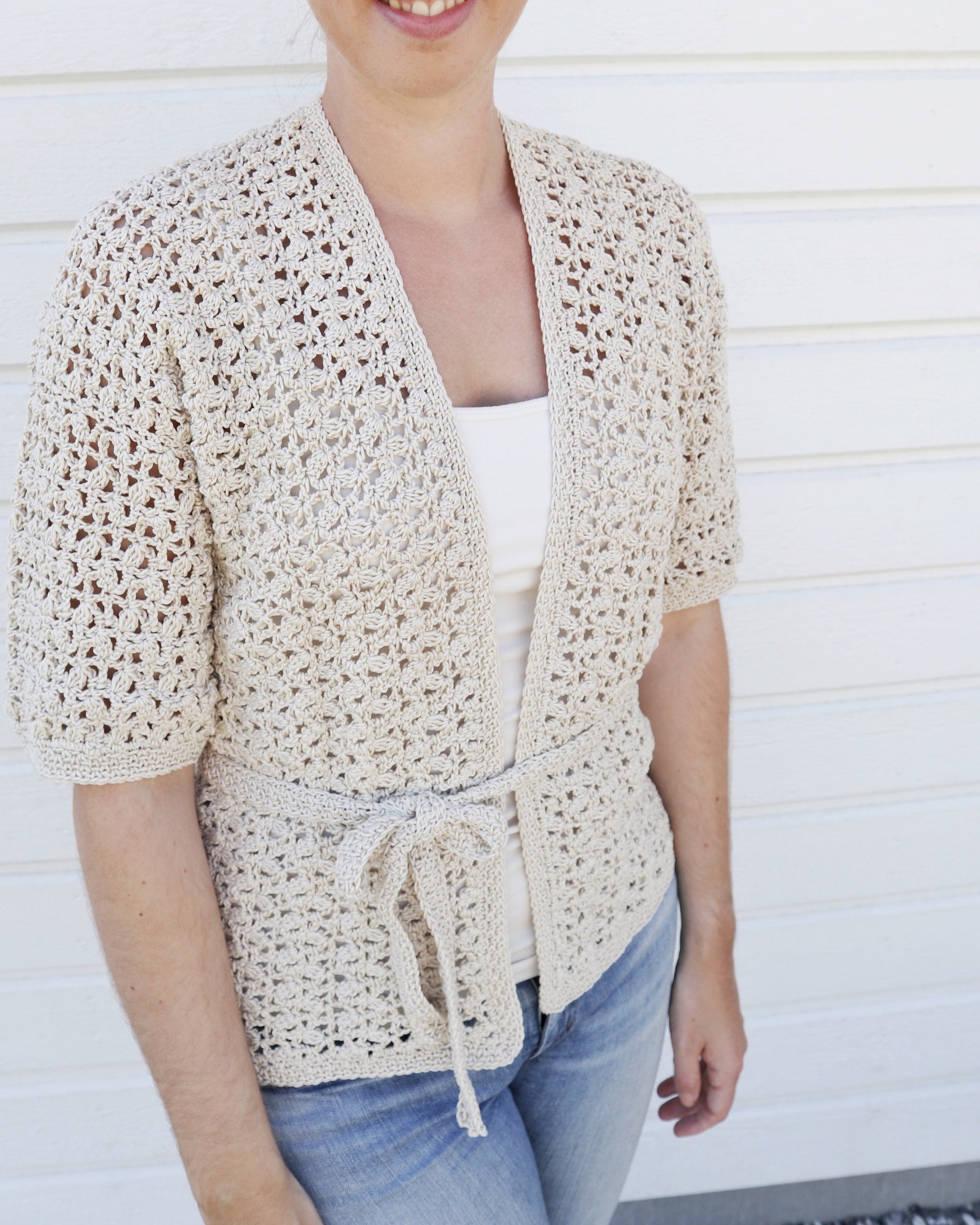 Crochet Summer Cardigan Pdf Pattern Summer Lace Breezy Women Etsy