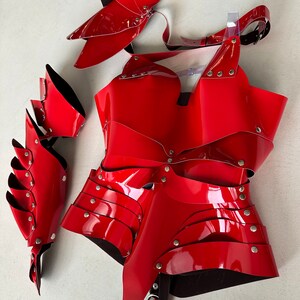 Red Devil Cosplay Set: Bodysuit Forearm Armor and Tail Perfect for ...