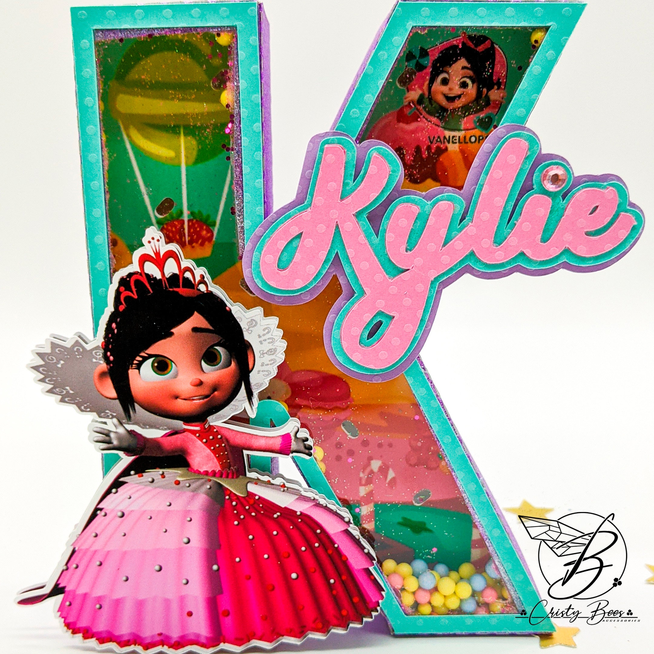 3D Vanellope Letter on Premium Purple Cardstock 6 High - Etsy