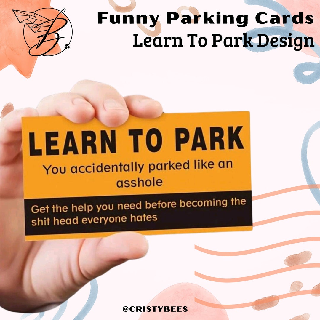 Parking Cards, Lern to Park Design, Business Card Size, Mate Design ...