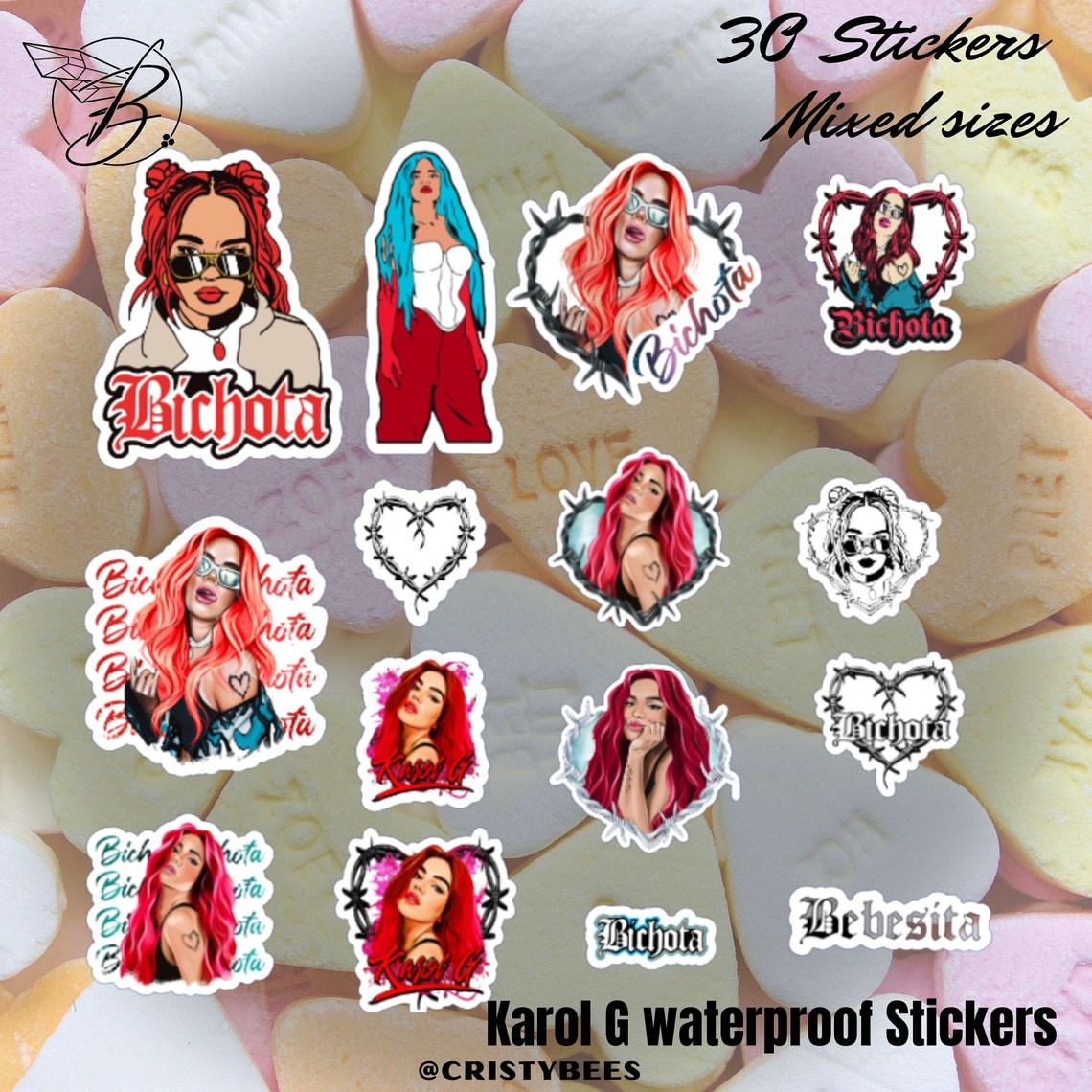 Karol G Stickers 30 Pack/ Laptop Water Bottle Vinyl Decals/ - Etsy