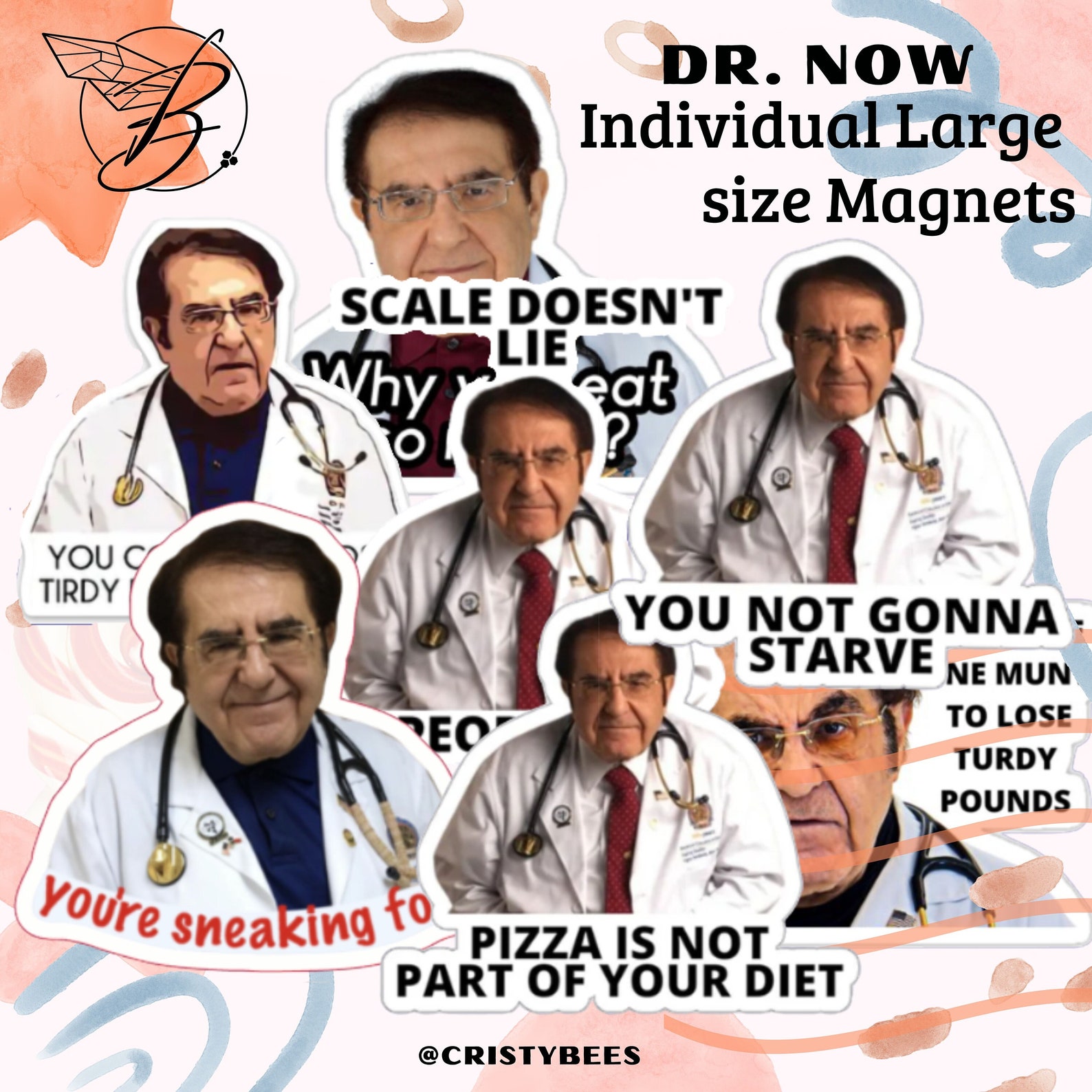 Dr. Now Magnets, Funny, Weight Loss, Funny Dr Now, Nutritional Magnets ...
