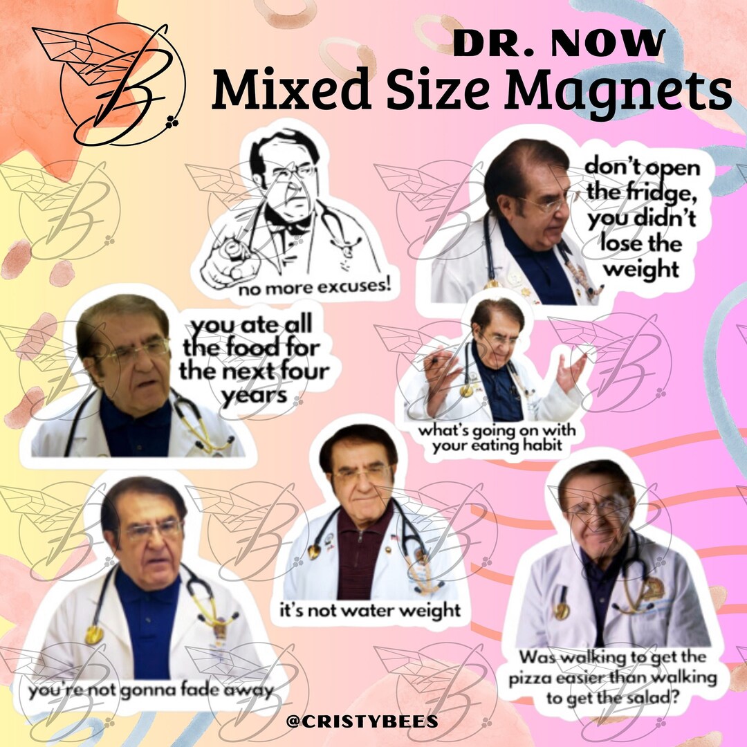 Dr. Now Magnets Set Funny, Weight Loss, Funny Dr Now, Nutritional ...