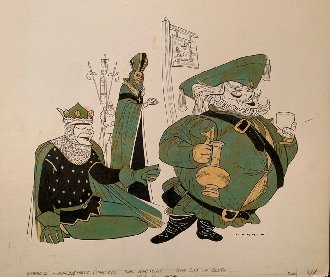 Sam Norkin Original Art for Publication Stratford Theater Richard II ...