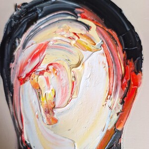 Abstract Face Art Painting Textured Impasto Painting Deconstructed ...