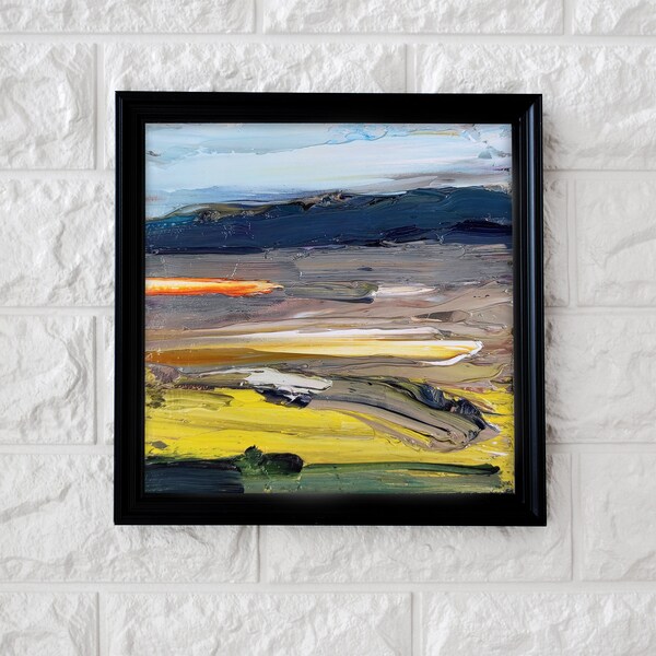 Yellow Modern Art - Etsy