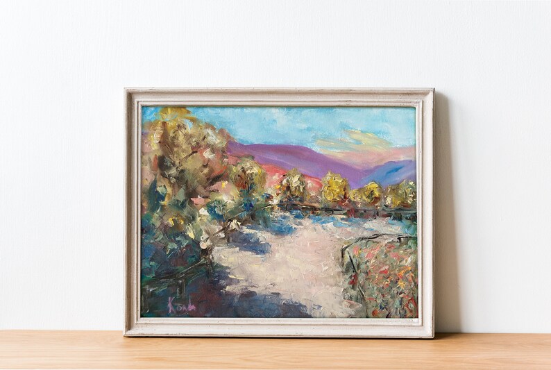Vermont Landscape Modern Wall Art Original Art Summer - Etsy