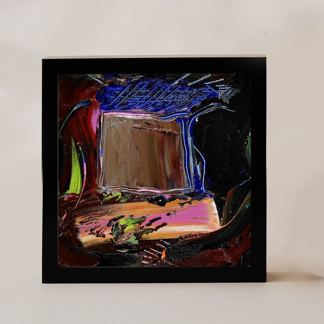 Abstract Oil Painting Small Abstract Dark Painting Original - Etsy