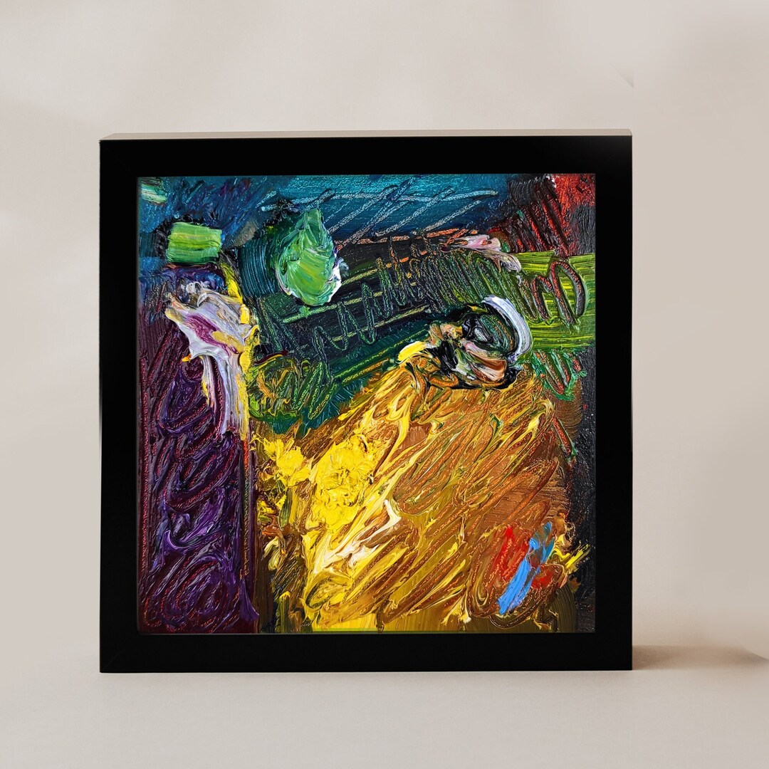 6x6 Abstract Oil Painting Composition Texture Original Oil Painting ...
