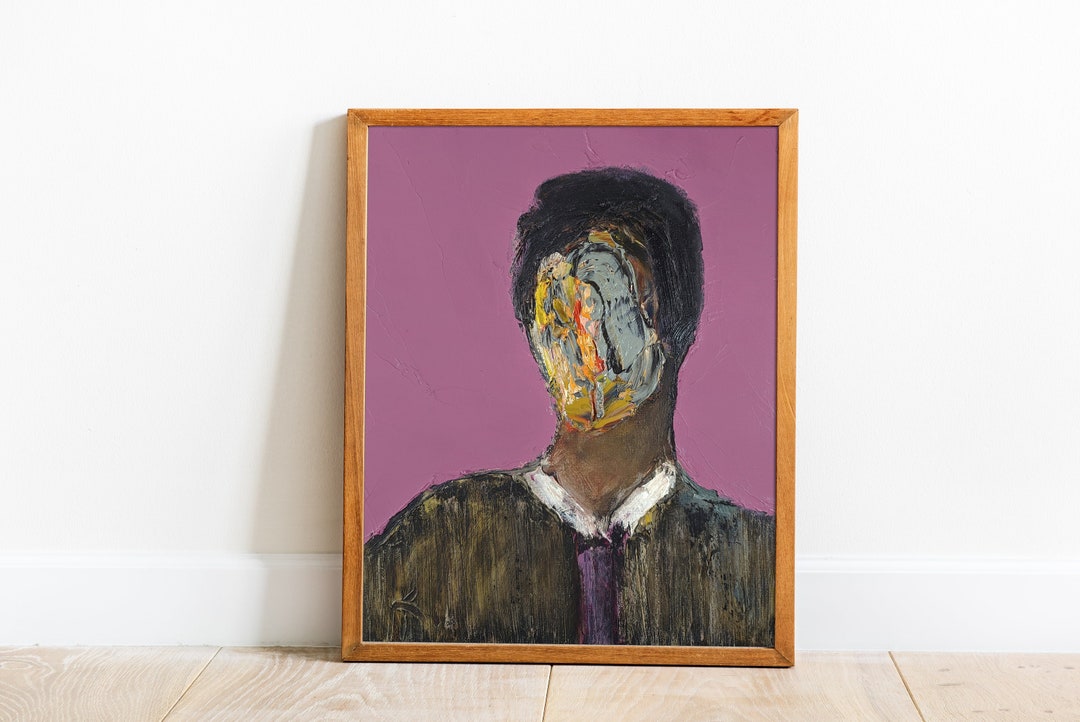 Man Abstract Portrait, Abstract Male Art, Modern Art, Abstract Man ...