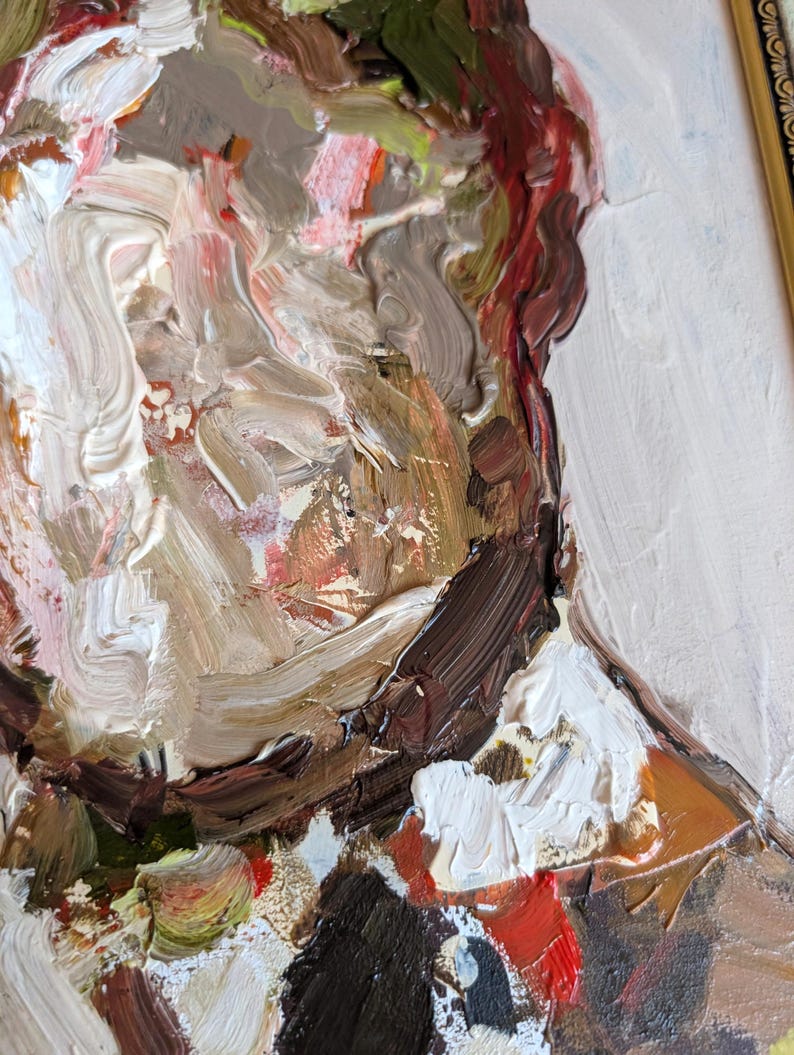 Original Faceless Portrait Oil Painting: Abstract Male Surreal Art - Etsy